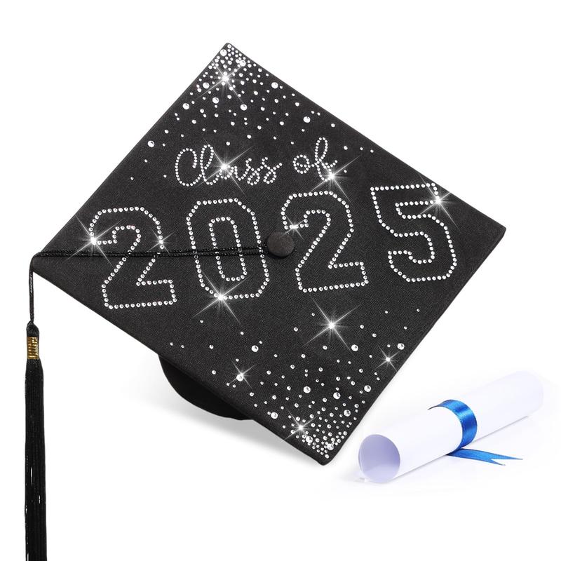 Rhinestones Graduation Cap Class Of 2025 Crystal Grad For Men Women ...