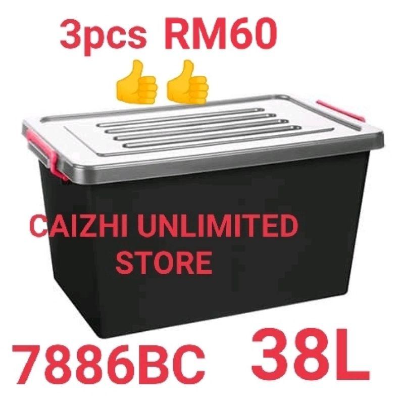3pcs Century Storage box 32L , 33L ,35L ,38L , 50L Box serbaguna ...