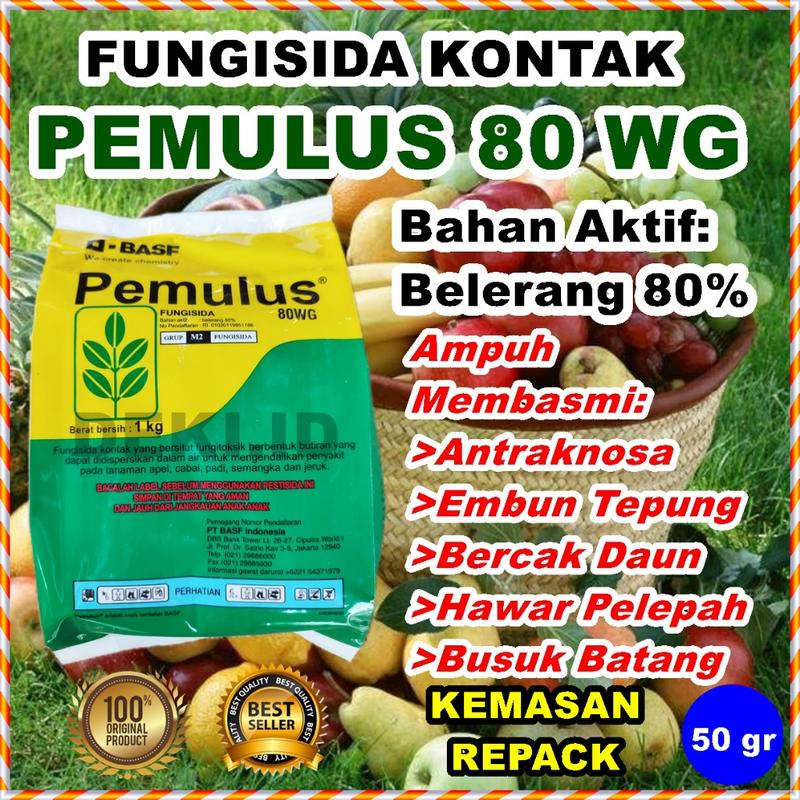 Fungisida Pemulus 80 WG Belerang 80% 50 Gram Kemasan Repack Akarisida ...