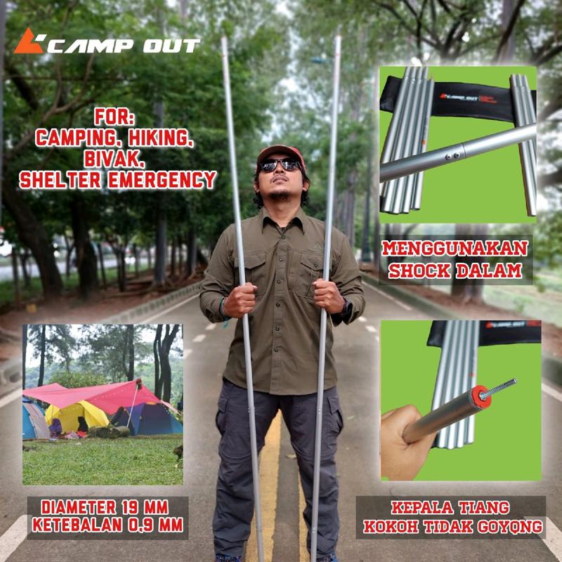 Tiang Flysheet Pole Ultralight Camp Out - Tiang Flysheet Aluminium ...
