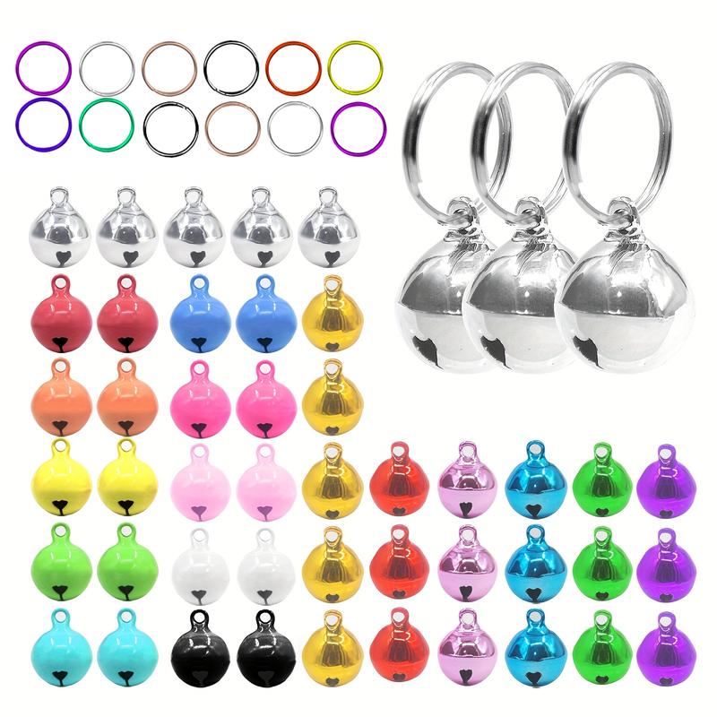 6/20/60pcs 0.55inch/14mm Colorful Metal Bells With 0.59inch/15mm ...