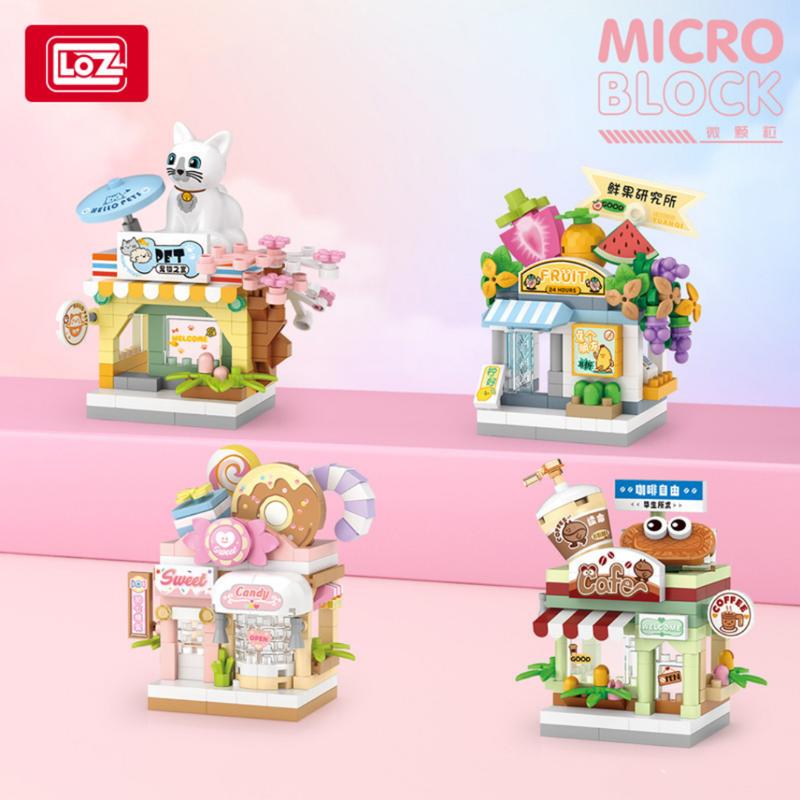 LOZ IDEAS Micro Block Cute Shop Fruit Food Dessert Cafe Ice Cream ...