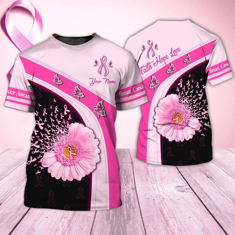 2024 3D shirt printing design 3D T-shirt breast cancer awareness - TikTok Shop Philippines