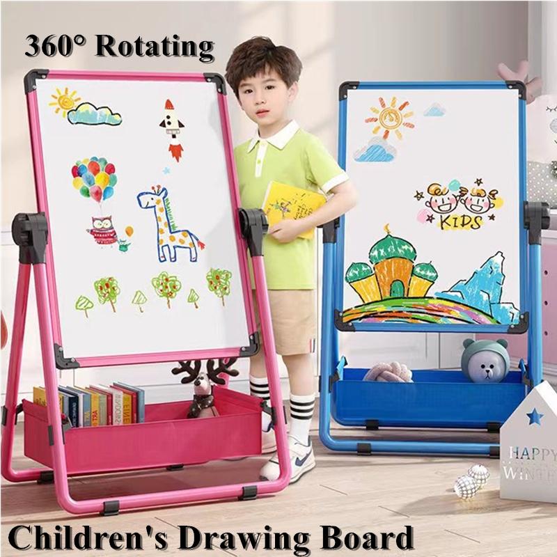 Stand Whiteboard Children's 360 Rotating Drawing Board Easel - TikTok ...