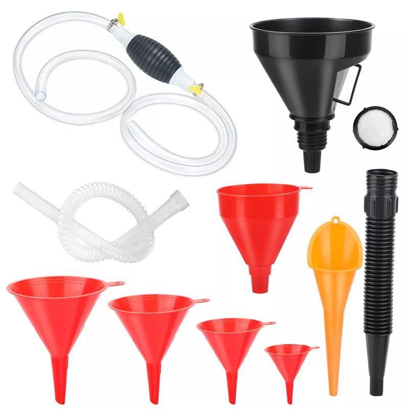 8Pcs Automotive Funnel Set With Removable Nozzle And Filter With ...