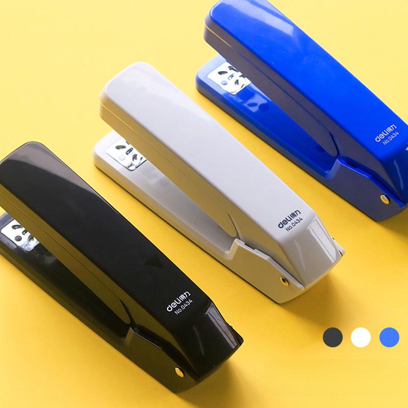 Deli 0434 Rotating Stapler Effortless Student Use 360 Degree Stapler ...