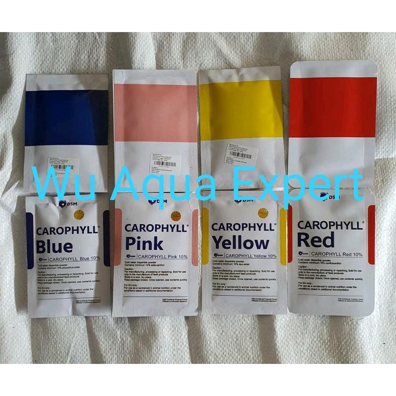 Carophyll Yellow, Blue Red Pink, Dan Spirulina 5gr DSM ORIGINAL 100% ...