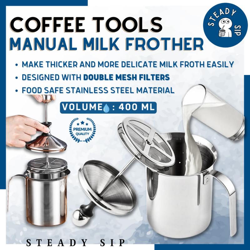 Steady Sip Hand Pump Manual Milk Foam Frother Hand Pump Creamer ...