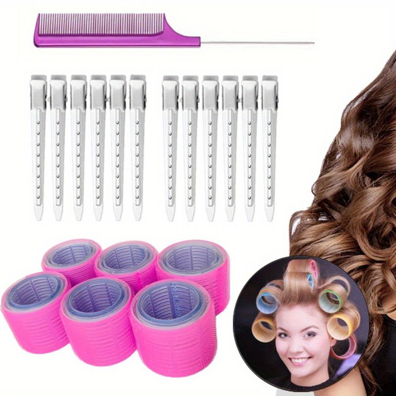 Extra Large Hair Rollers Set, 3 Sizes with Clips & Comb bang - TikTok Shop