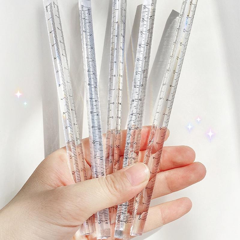 Pembaris Lurus, Reka Bentuk Minimalis dan Lutsinar, Panjang 20cm ...