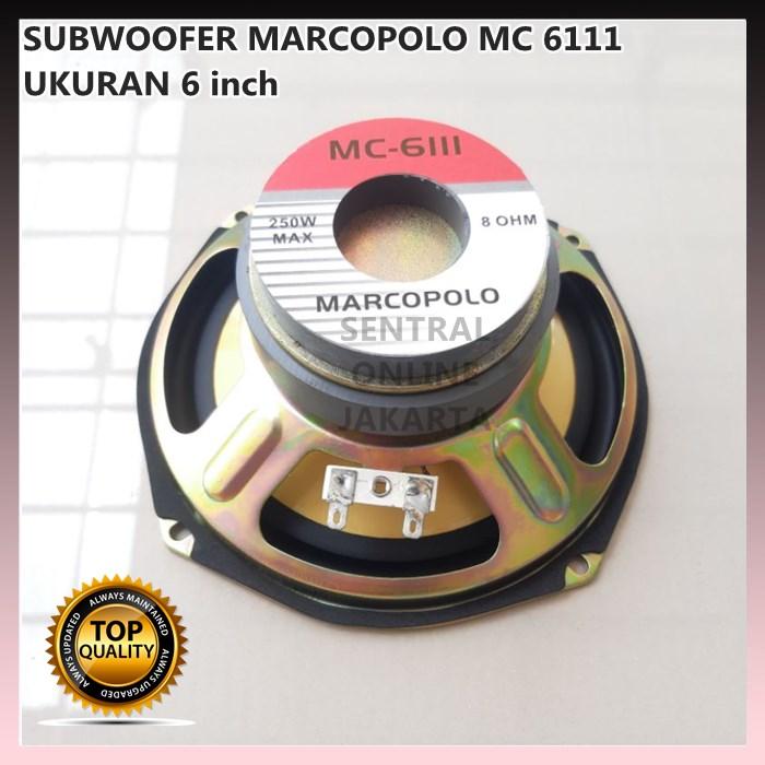 SPEAKER SUBWOOFER 6 inch MARCOPOLO MC-6111 MC 6111 6 in 250W - Shop | Tokopedia