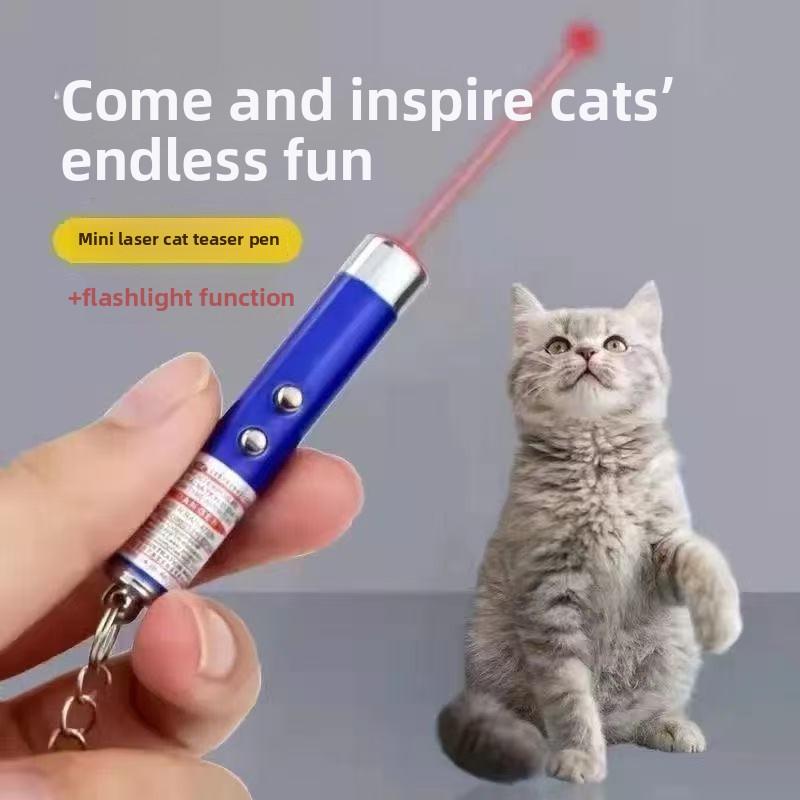 Pet Cat Laser Pointer Chasing Hand Toy with Laser Red Dot Flashing Spot ...