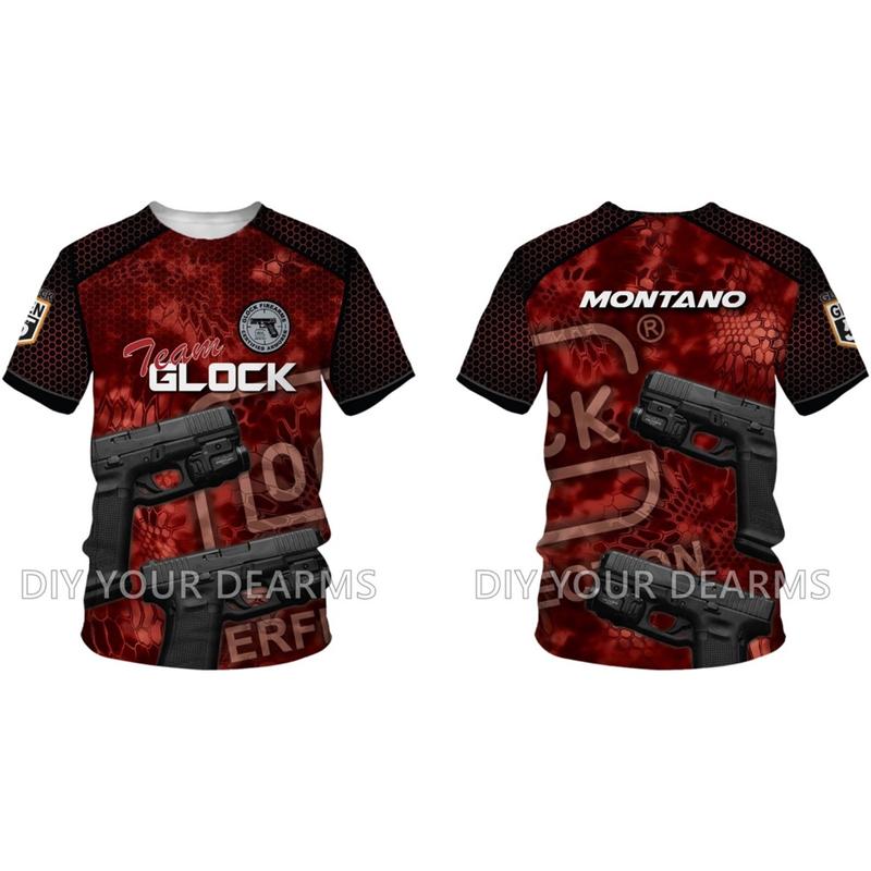 Tactical Glock shirt full sublimation 3D T-shirt summer shor - TikTok ...