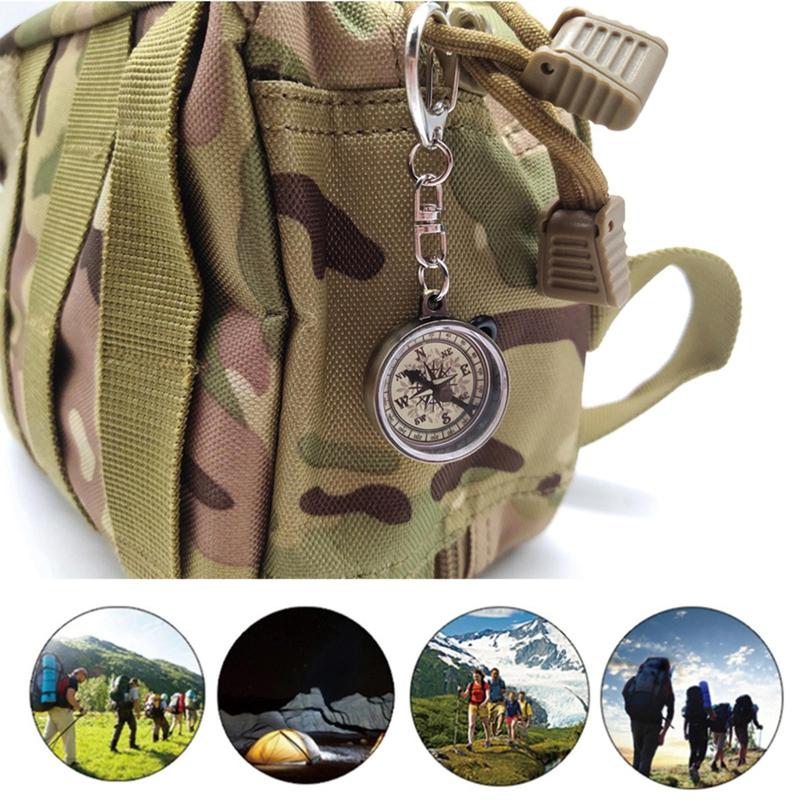 Survival Keychain Compass Portable Hiking Compass Traveling Compass ...