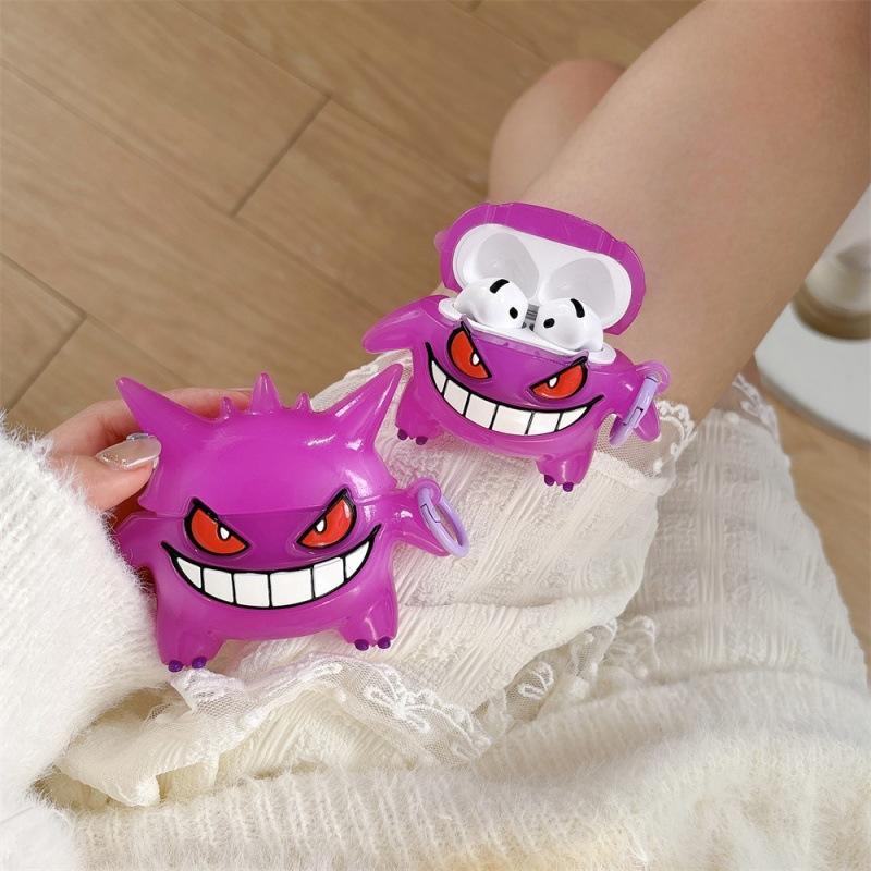 For Airpods 4 Case,Pokemon Gengar Purple TPU Earphone Cover For ...