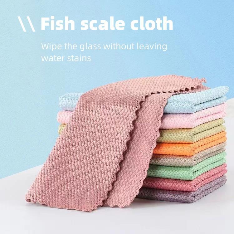 High-Quality Home Kitchen Bathroom Fish Scale Rag Glass Mirror - TikTok ...
