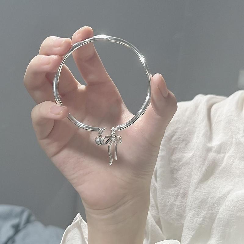Gelang Tangan Loceng Ikatan Simpul, Fesyen, Warna Perak, Gelang ...