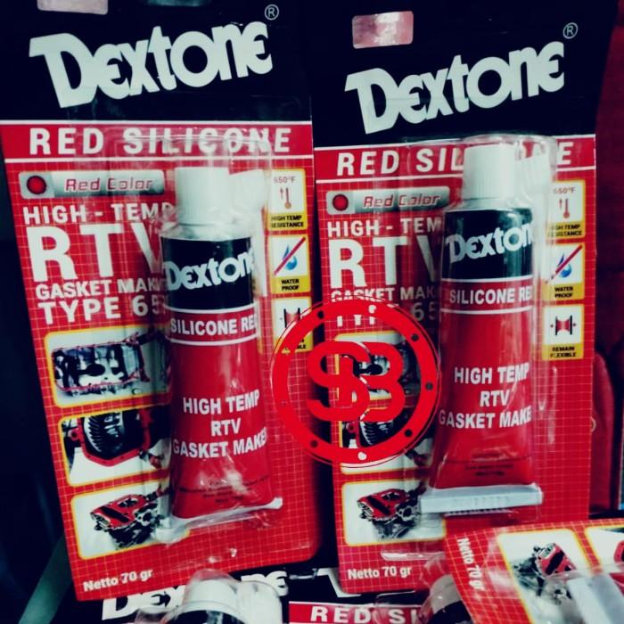 Jual LEM Dextone red silicone 70gr lem gasket merah / silicon red ...