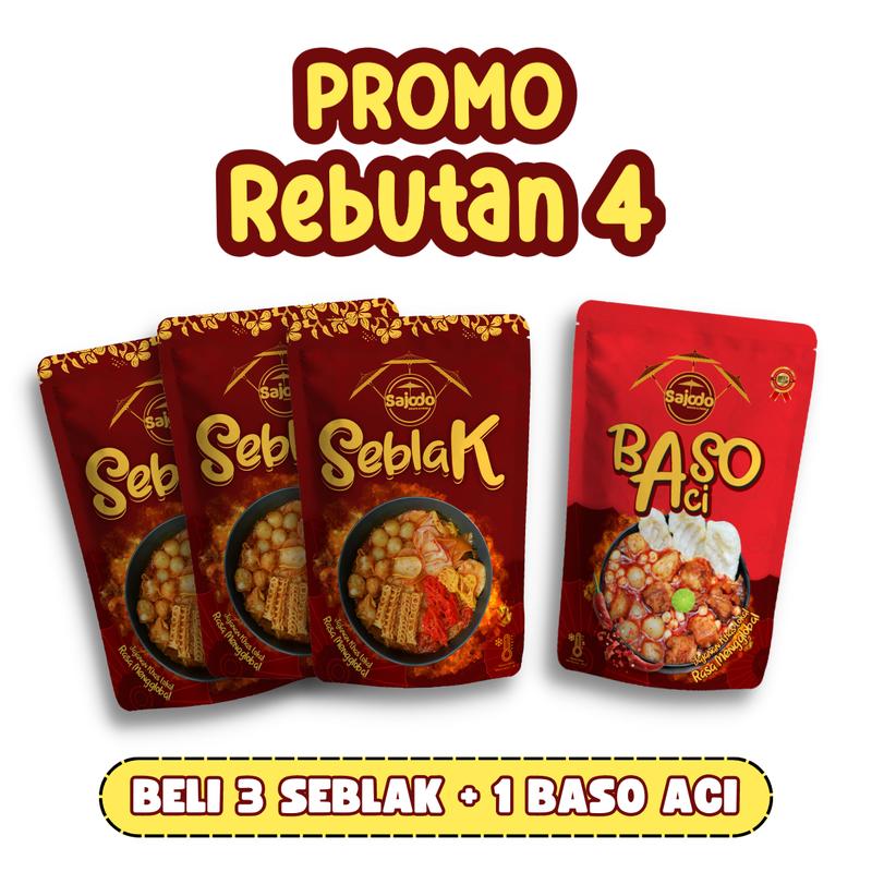 REBUTAN!!! 3 Seblak + 1 Baso Aci Sajodo Food Instan - Shop | Tokopedia