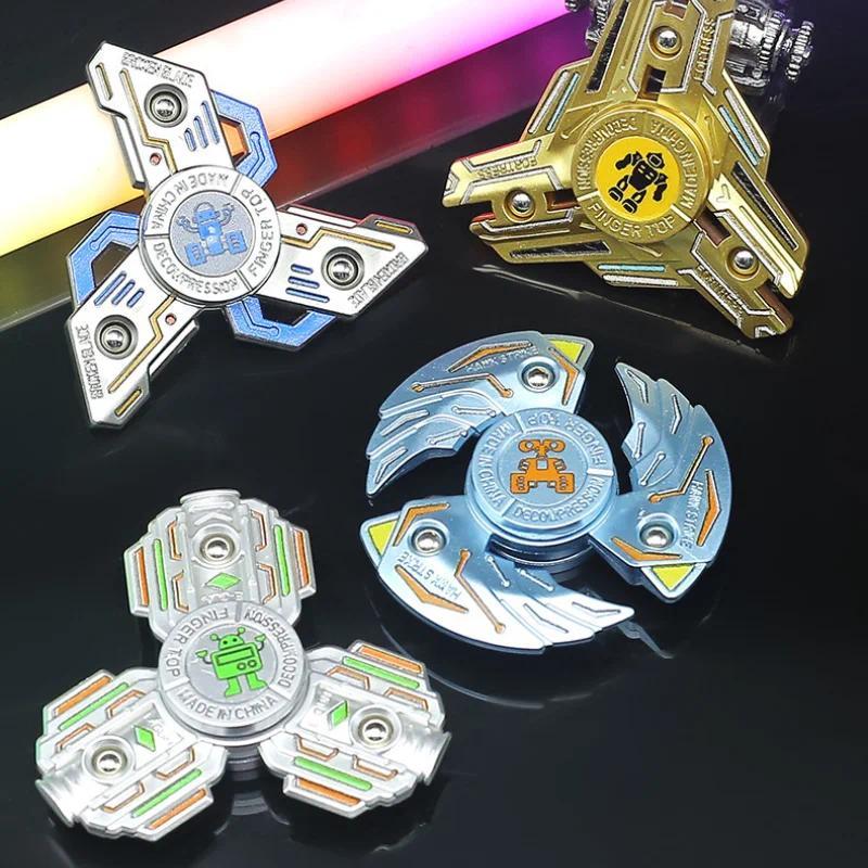New Plastic Fidget Spinner Three-leaf Robot Mecha Transforming - TikTok ...
