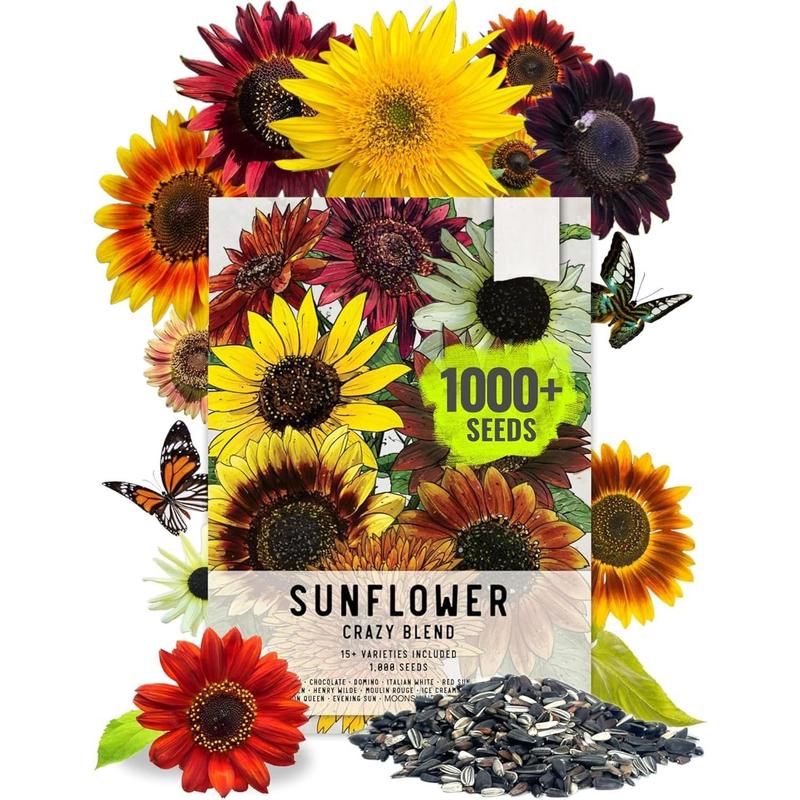 1 Ounce 1,000+ Sunflower Seeds for Planting The Original Crazy - TikTok ...