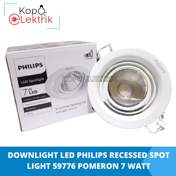 Jual Downlight LED Philips Recessed Spot Light 59776 Pomeron 7 Watt 7w ...