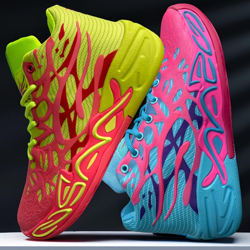 [1 Pair Colorful Basketball Shoes] 1 Pair Men'S Colorful Mid-Top ...