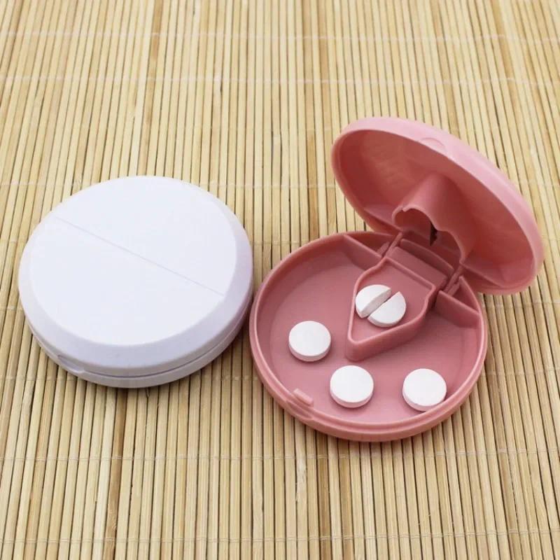Portable Pill Cutter Splitter Divide Storage Medicine Cut Compartment ...