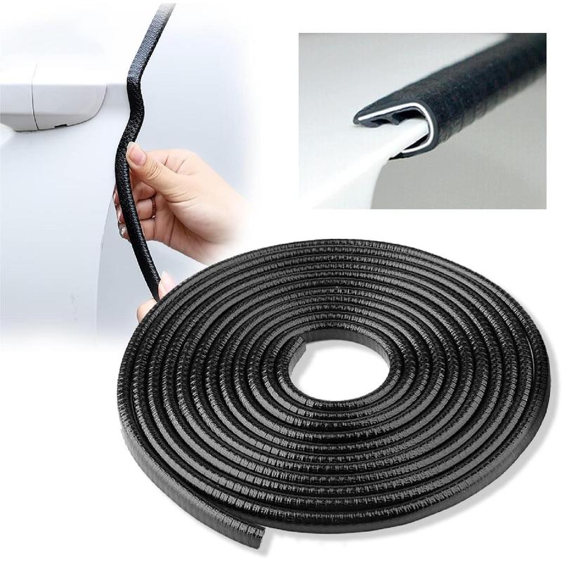 Car Door Edge Guards Black, 16Ft Rubber Seal Protector U Shape Edge ...
