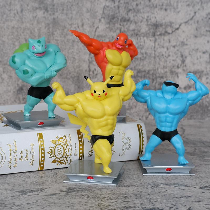 Bodybuilder Pokemon Vinyl Figure Buff Desk Decoration Home Decorations ...