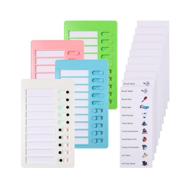 4-Pack Sliding Chore Charts for Adults - Visual Routine Planner ...