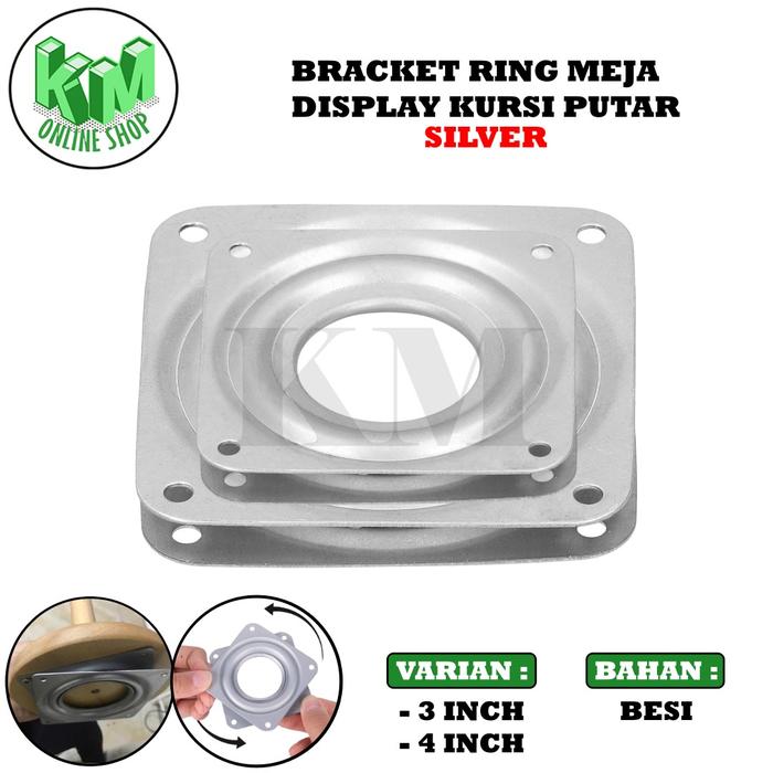 Promo Ring Meja Bracket Persegi Besi Putar Kolaher - 3 Inch - Jakarta ...