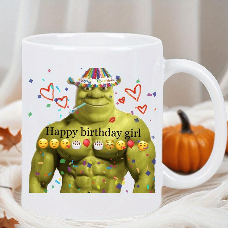 [Made in US] Shrek-Themed Insulated Ceramic Mug for Hot & Cold Drinks ...