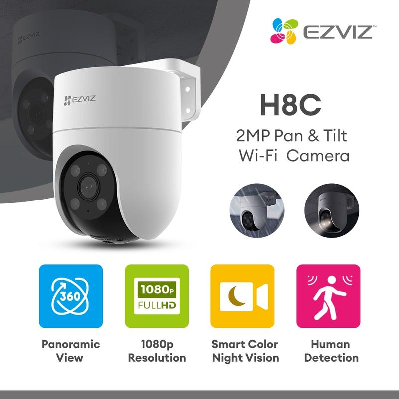 【COD & Free Gift】Ezviz H8C 2MP waterproof Outdoor Camera Pan - TikTok ...