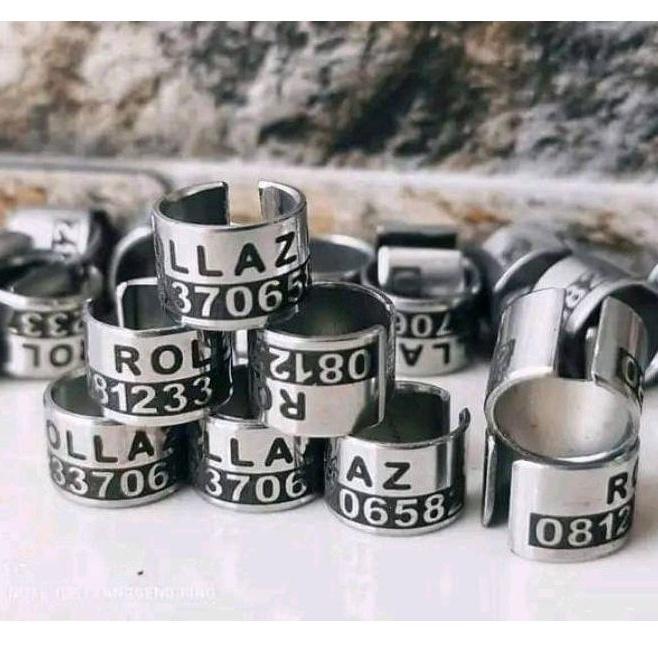 RING MERPATI DEWASA BAJA BELAH BLOK LASER BISA CETAK NAMA - Shop ...