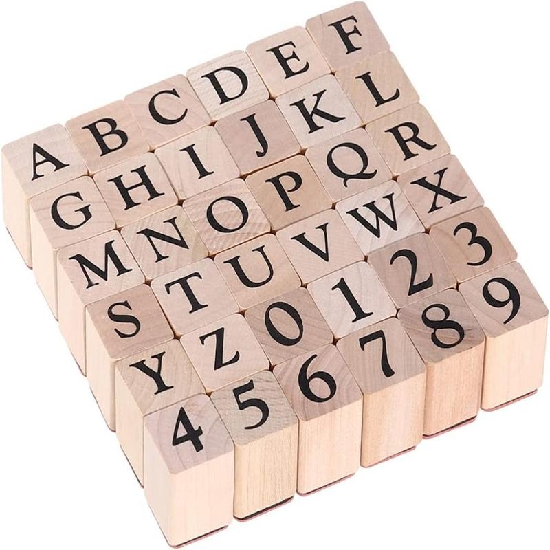 Alphabet Alphabet Stamps Set Scrapbooking A-Z Letter Wooden Alphabet ...
