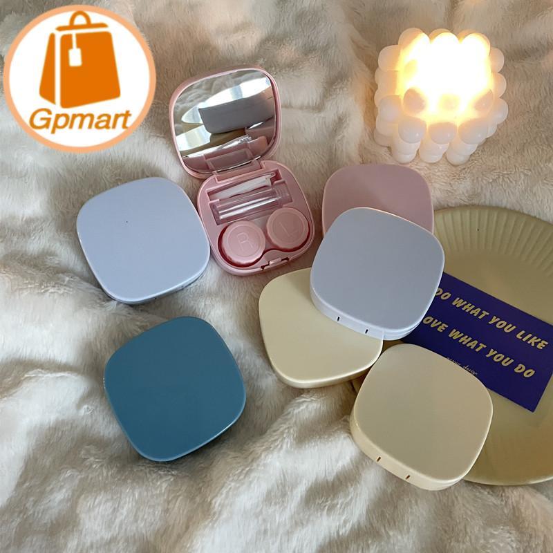 Candy Solid Color Contact Lens Case Simple Glossy DIY Portable - TikTok ...