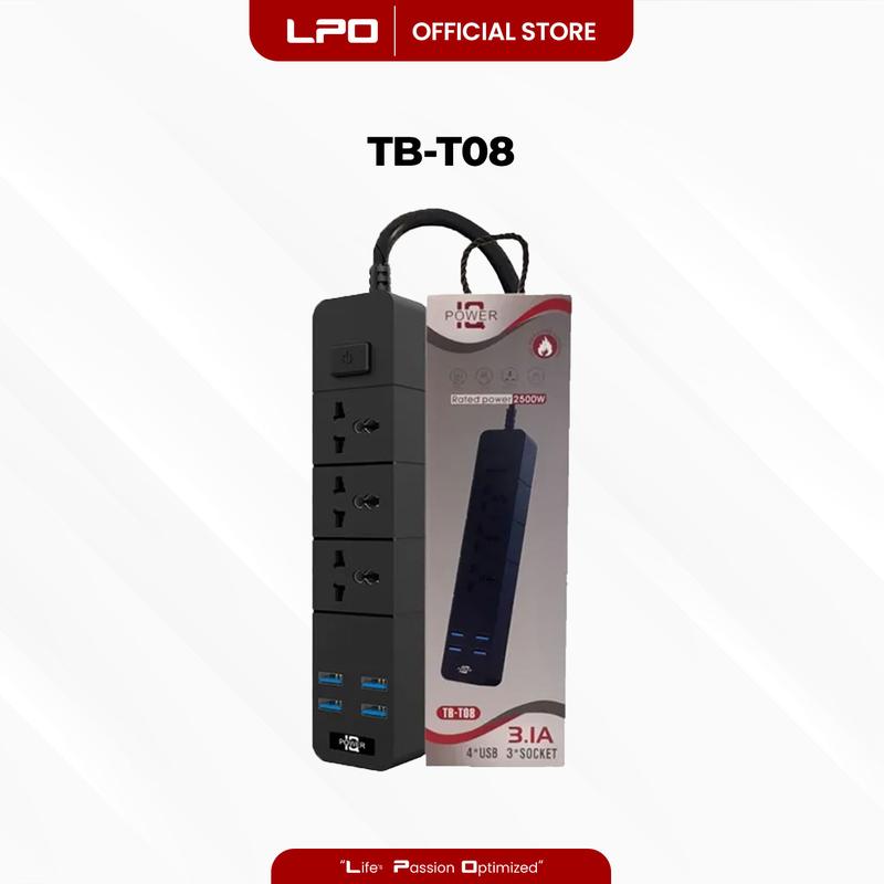 LPO Parts Power Socket TB T08 3.1A 3000W 4 Port USB Hub Powe - TikTok ...
