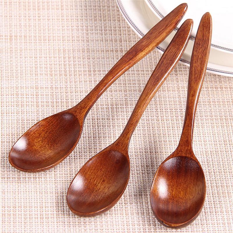 High Quality Wooden Spoon Utensil Tool Rice Soup Teaspoon Dessert ...