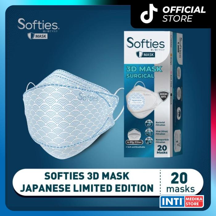 Jual SOFTIES - Masker Earloop 3D KF94 Surgical Mask 4 Ply JAPANESE ...