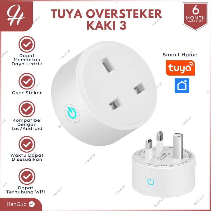 Tuya Smart WiFi UK | Steker AC | Colokan Kaki 3 | Smart Plug Tuya 16A ...