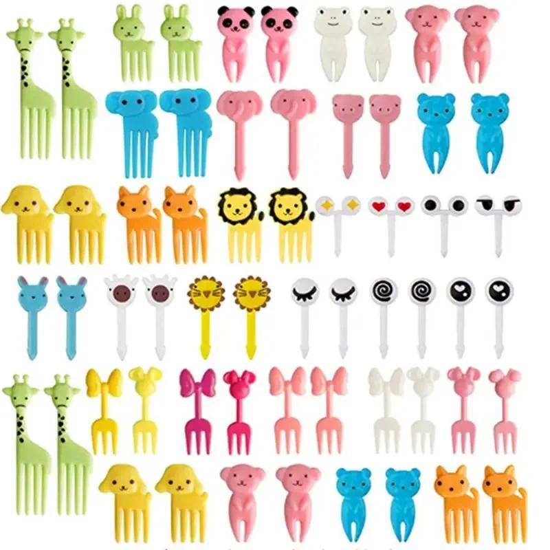 Kids Animal Fruit Forks Fun Mini Utensils for Bento Boxes Parties ...