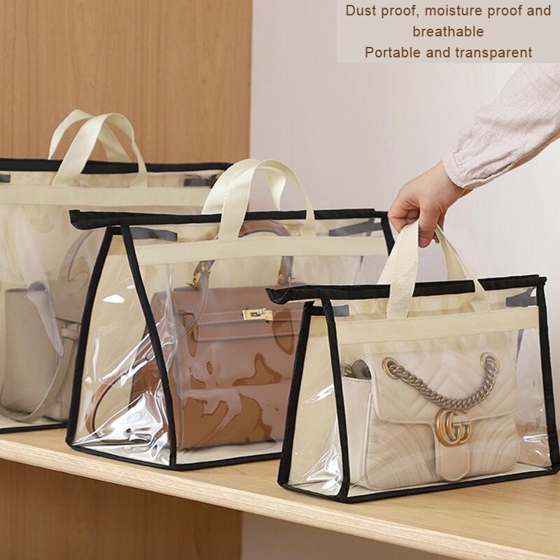 Bag household wardrobe hanging leather dustproof bag transparent ...