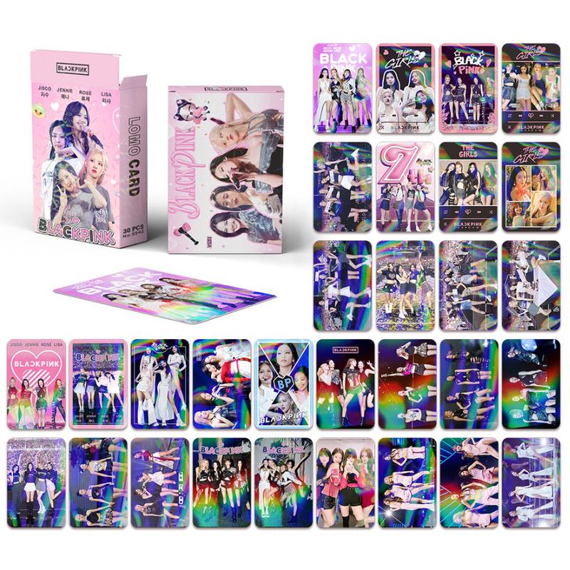 30pcs BP Laser Hologram Lomo Cards HOLOGRAPHIC Photocards LISA - TikTok ...