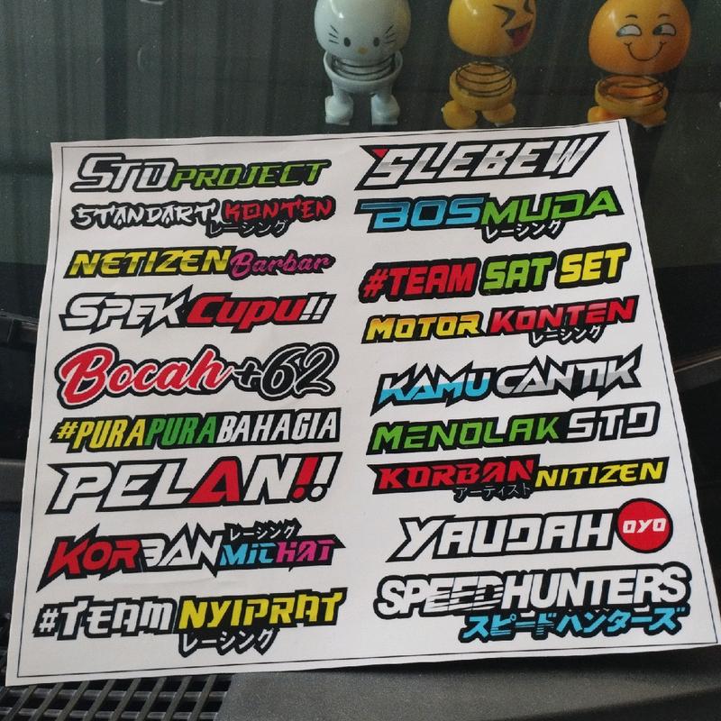 Sticker Pack Kata Kata Racing Terlaris Terbaru Viral Paper Stationery ...