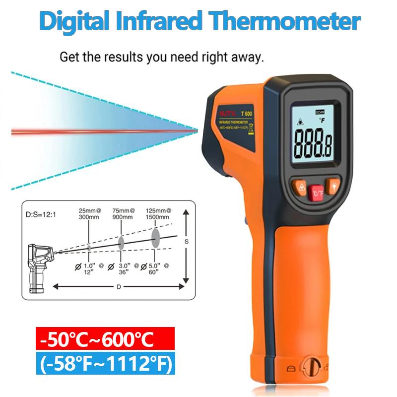 Termometer Inframerah Digital, Laser Tanpa Sentuhan, Meter Suhu ...