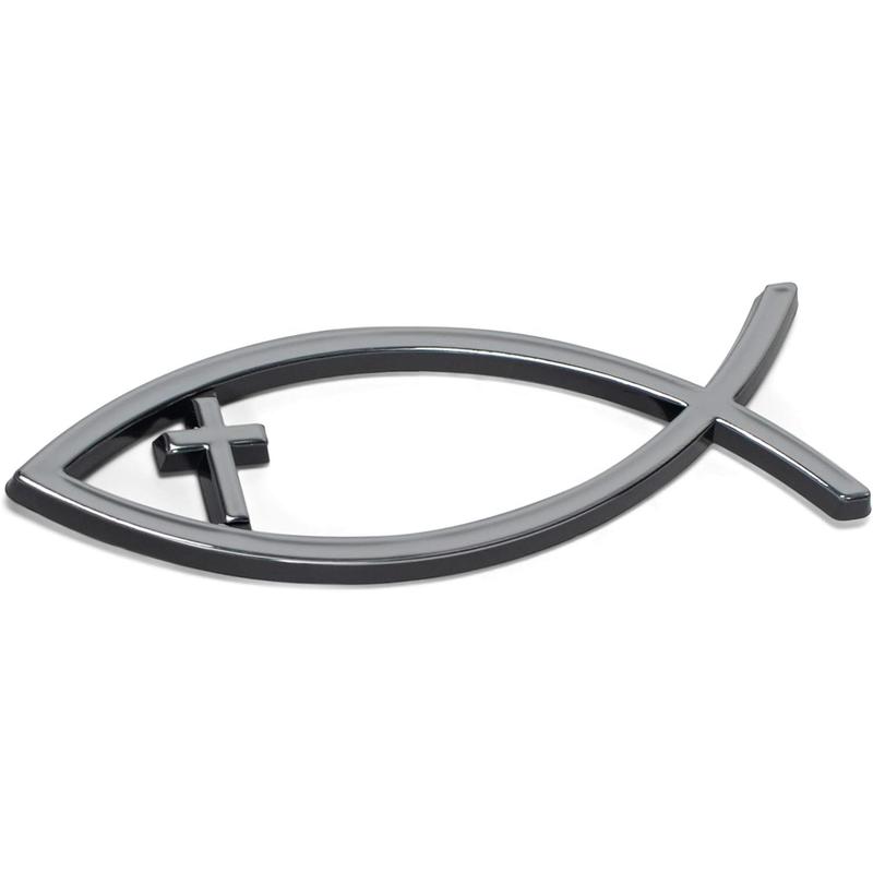 Large Christian Cross Fish Auto Emblem - TikTok Shop