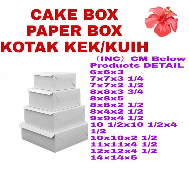 Cake Box Kotak Kek/Kuih Paper Cake Box Paper Kotak Kek-kek - TikTok ...