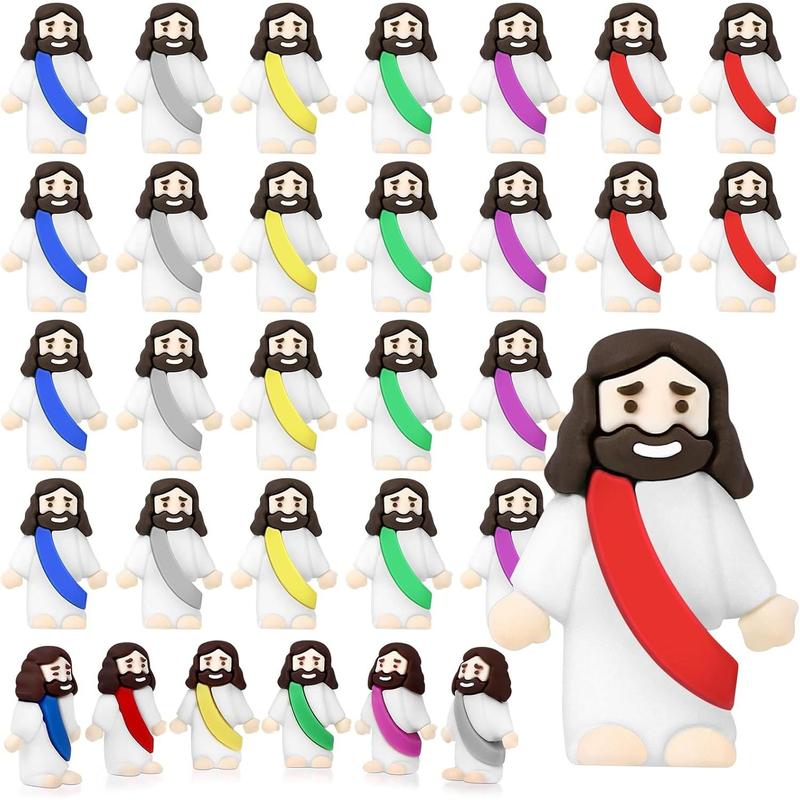 30 Pcs Little Jesus Figures, Mini Rubber Jesus Figures Bulk - TikTok Shop