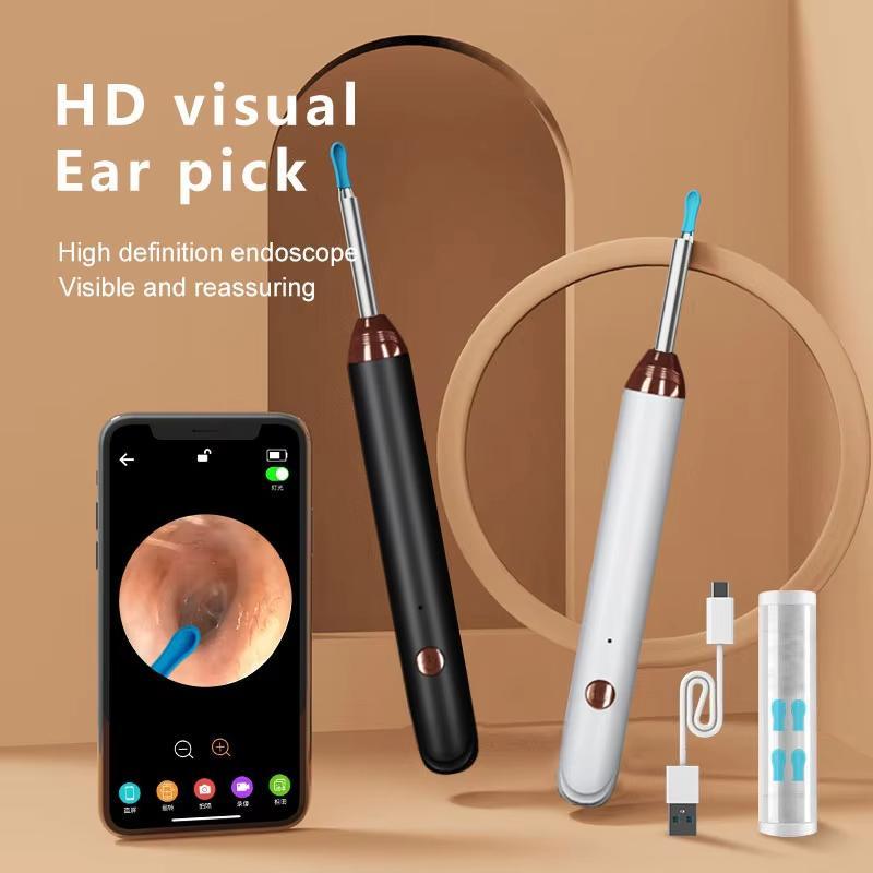 Smart Visual Ear Cleaner Ear Sticks Otoscope USB C Charging Endoscope ...